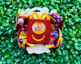 Hamburger Hair Clip Embroidered Hair Bow Fast Food Shake Fries - Etsy