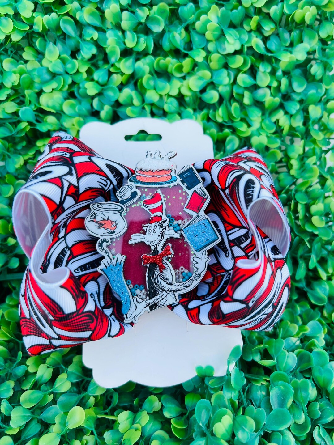 Dr Seus Hair Bow/ Cat in the Hat Boutique Hair Bow/ Toddlers and Girls ...
