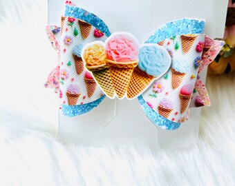 Ice Cream Inspired Hair Bows - Etsy