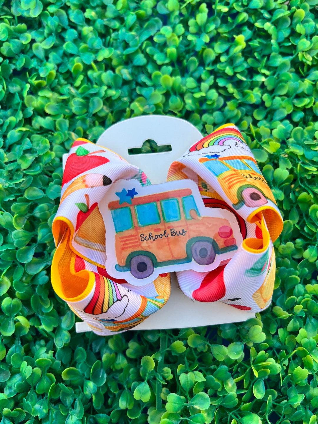 School Bus Hair Bow/ Back to School Hair Bow/ Girls Hair Bow - Etsy