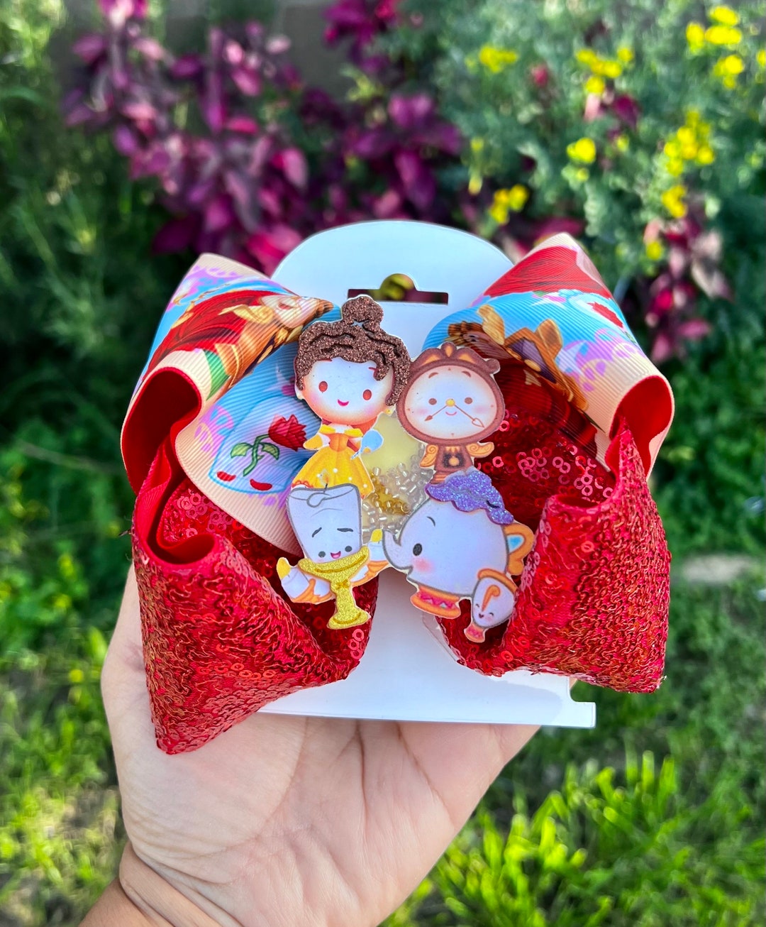 Belle Boutique Hair Bow/beauty and the Beast Hair Bow - Etsy