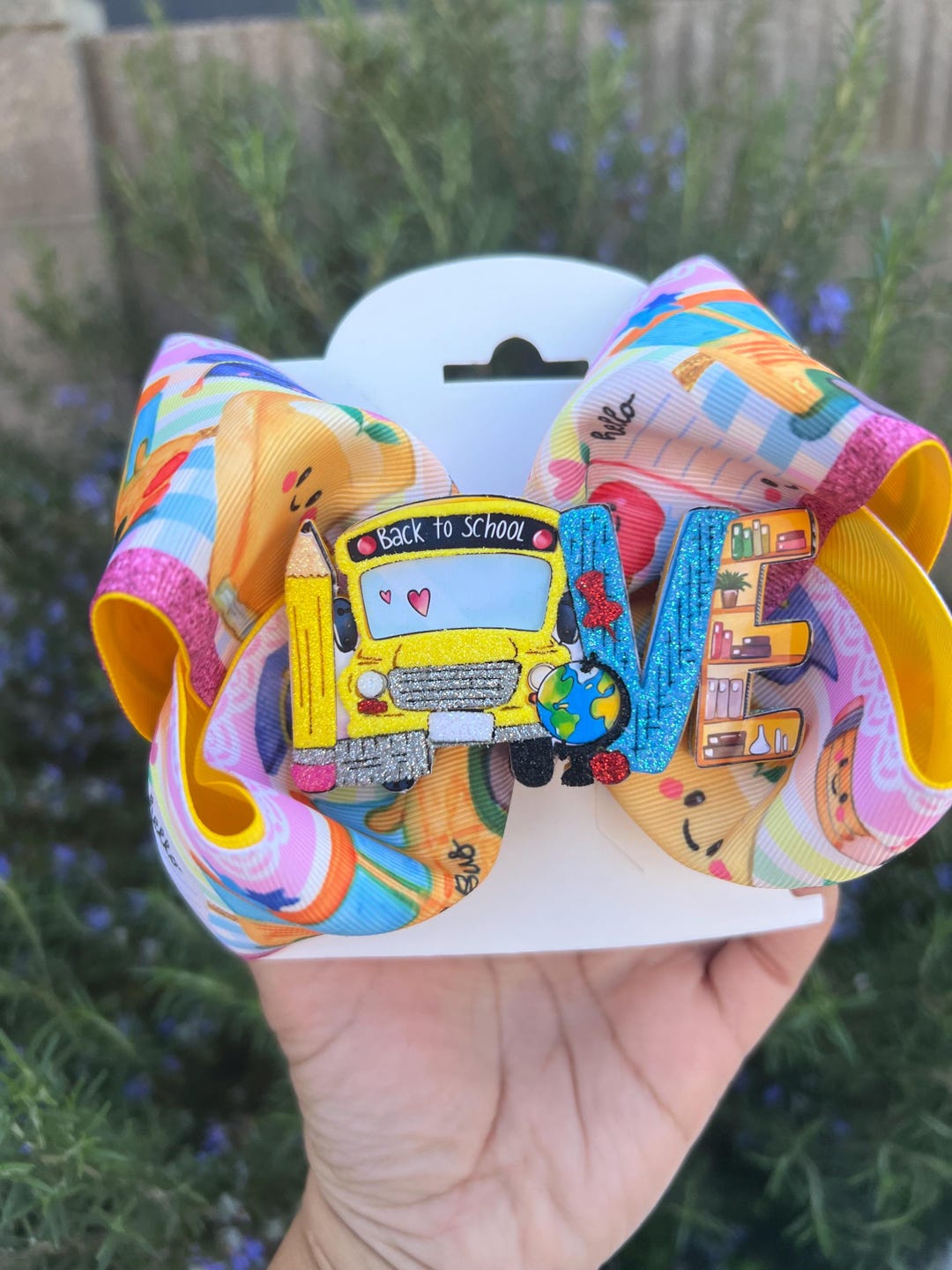 Love Bus Boutique Hair Bow/ School Hair Bow/ Girls and Toddlers Hair ...