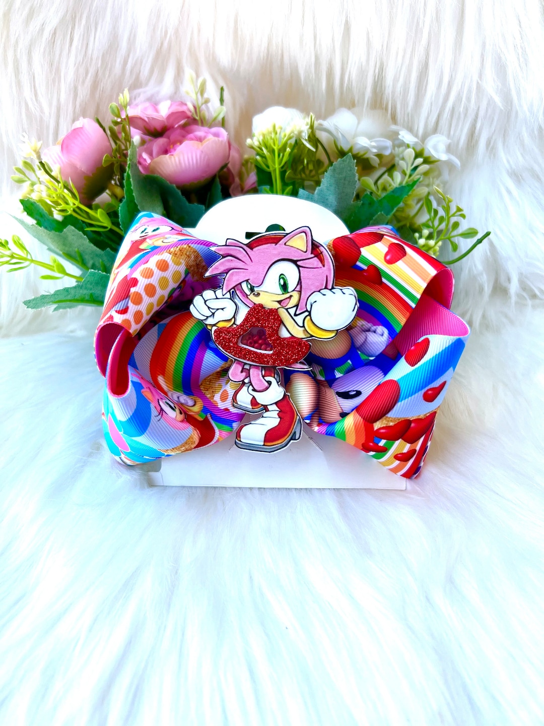 Pink Sonic Boutique Hair Bow/ Amy Hair Bow/young Girls and Toddlers ...