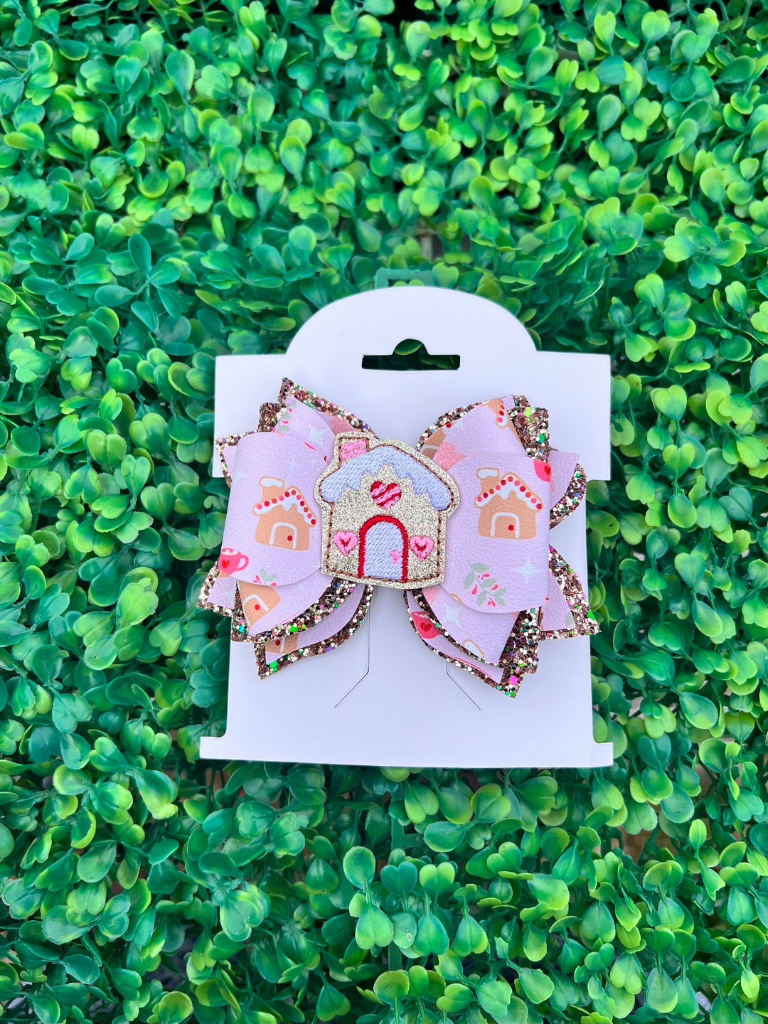 Gingerbread House Hair Bow/christmas Hair Bow/ Girls Hair Accessories ...