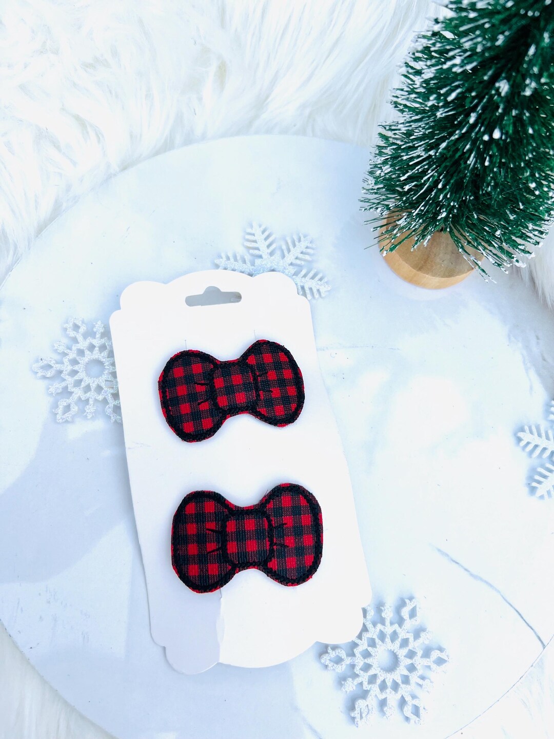 Red Snap Clip Bow Set/ Christmas Bow Snap Clips - Etsy
