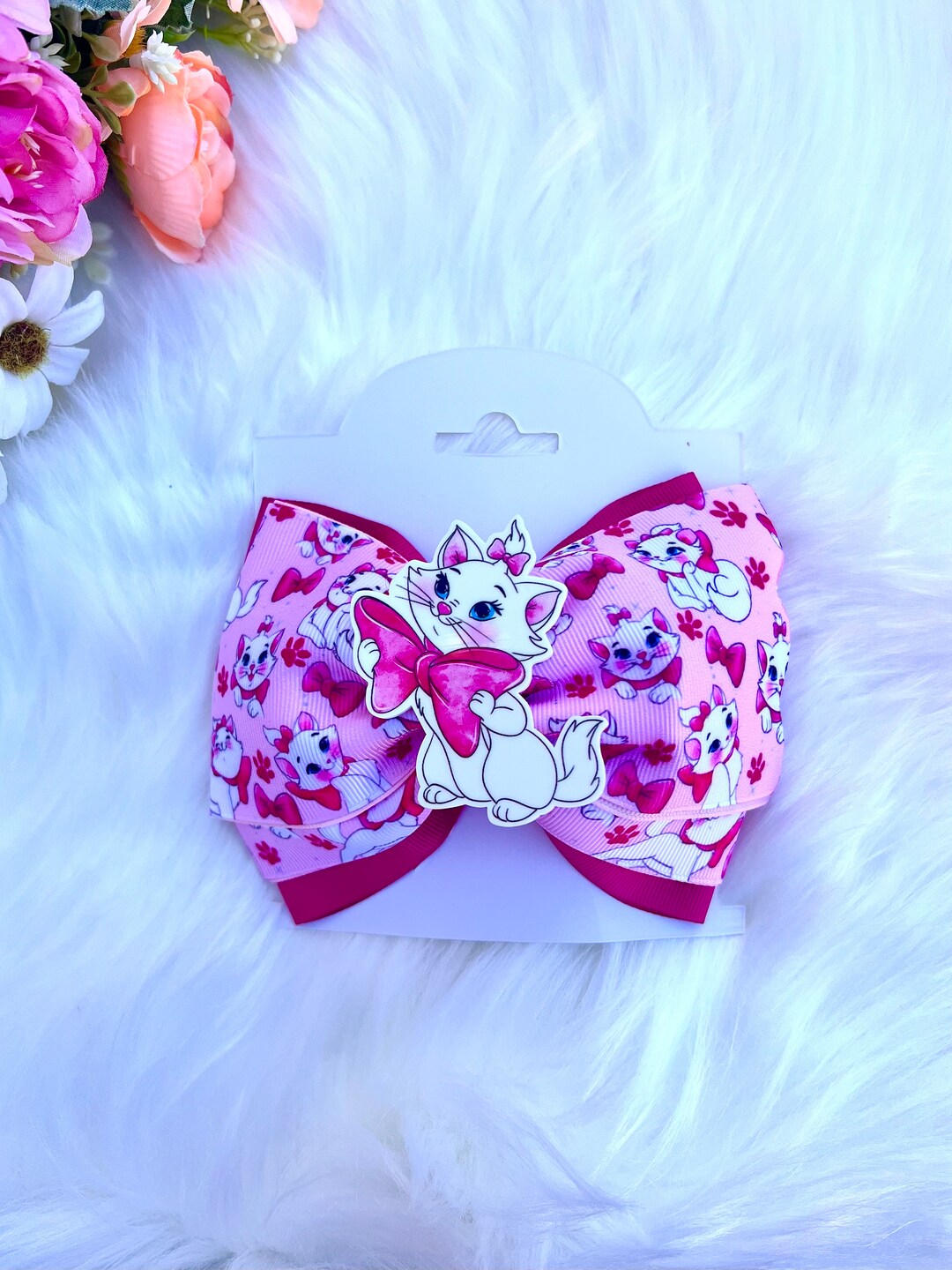 Marie Hair Bow/kitty Cat Hair Bow/girls Hair Accessories - Etsy