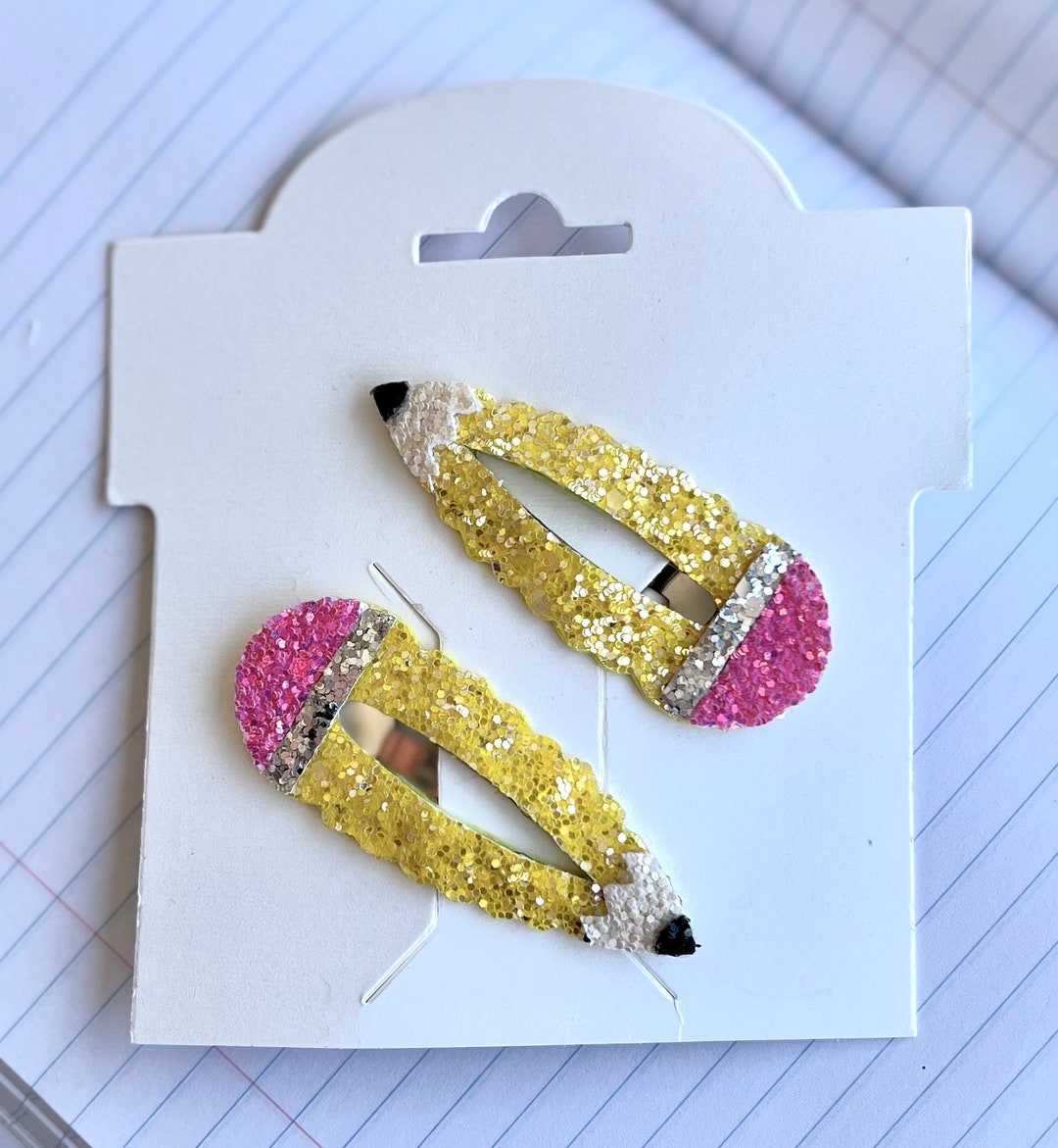 Pencil Snap Clips/ Snap Clip Bows/ Snap Clips - Etsy