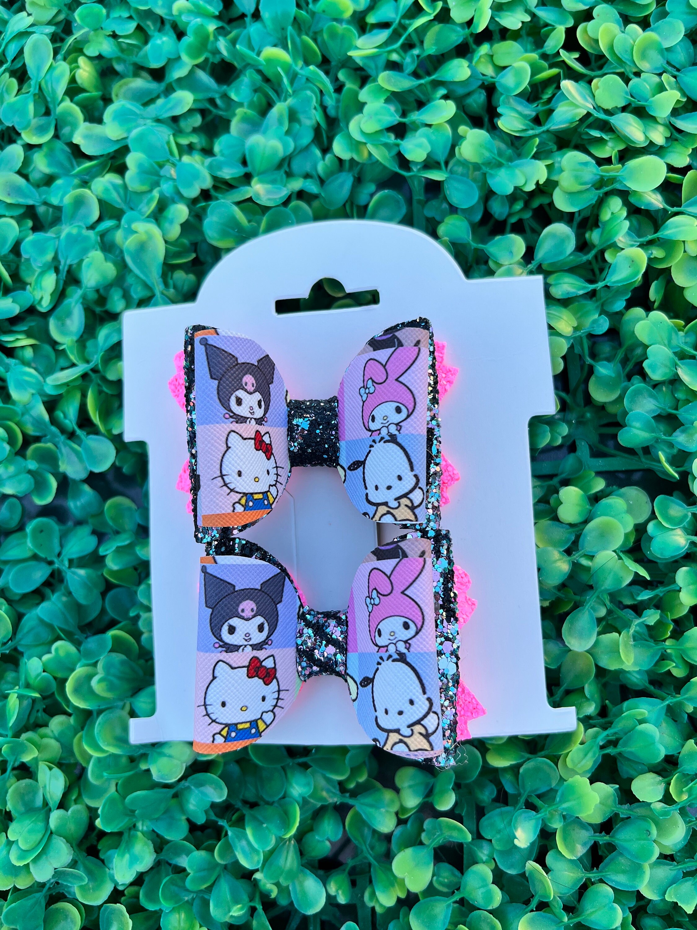 Kitty and Friends Pigtail Bow Set/ Cute Adventurespigtail - Etsy