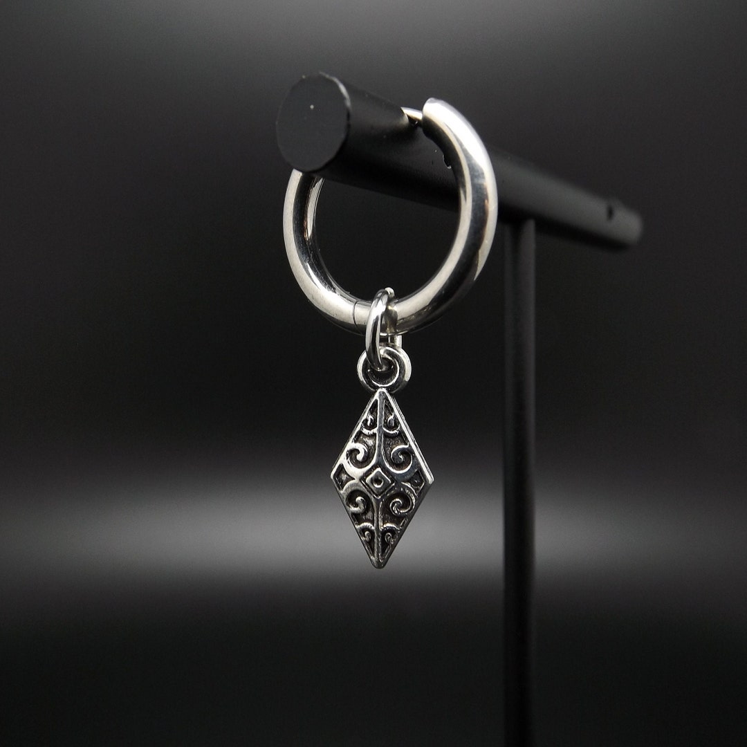 Viking Unisex Mono Earring, Scandinavian, Stainless Steel Creole and ...