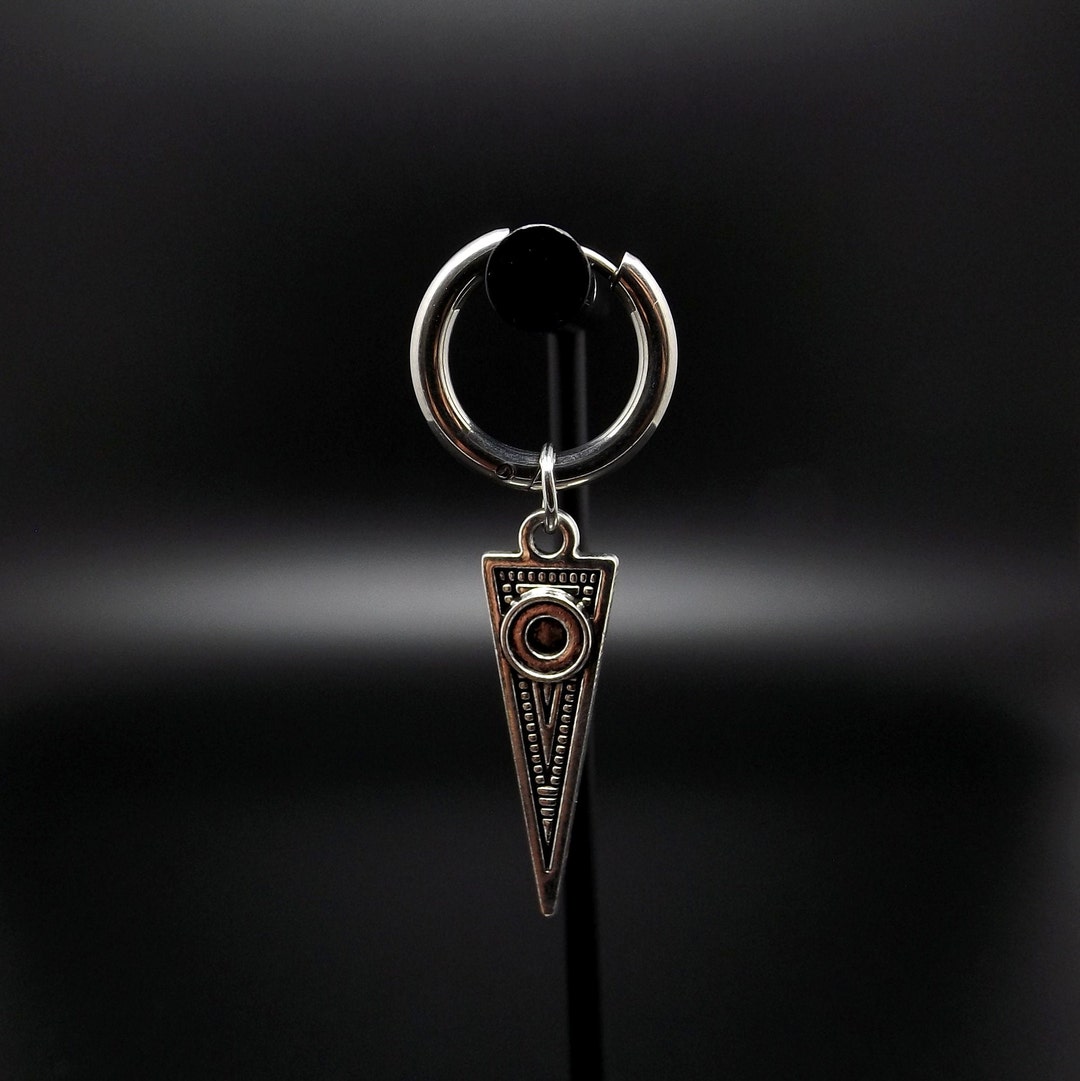 Viking Unisex Mono Earring, Stainless Steel Creole and Light and ...