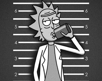 Rick Morty Mugshot - Etsy UK
