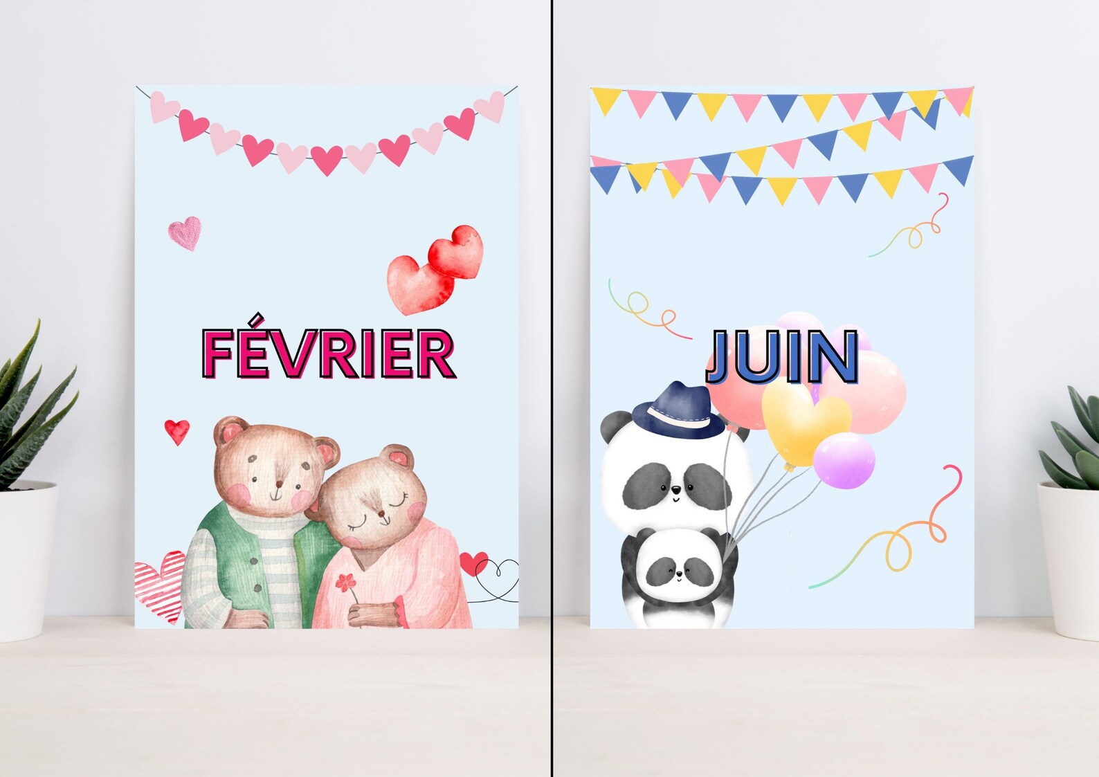 FRENCH Montessori Material Months of the Year Printable Educational ...