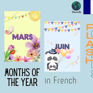 FRENCH | Montessori Material Months of the Year | Printable Educational ...