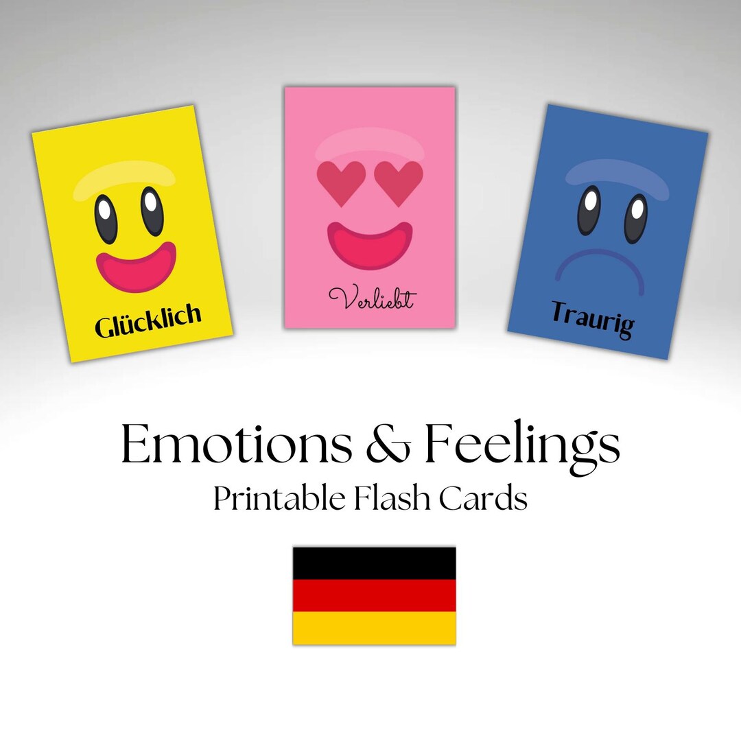 DUITS | Emoties En Gevoelens Flashcards | Montessori Taal Flash Cards ...