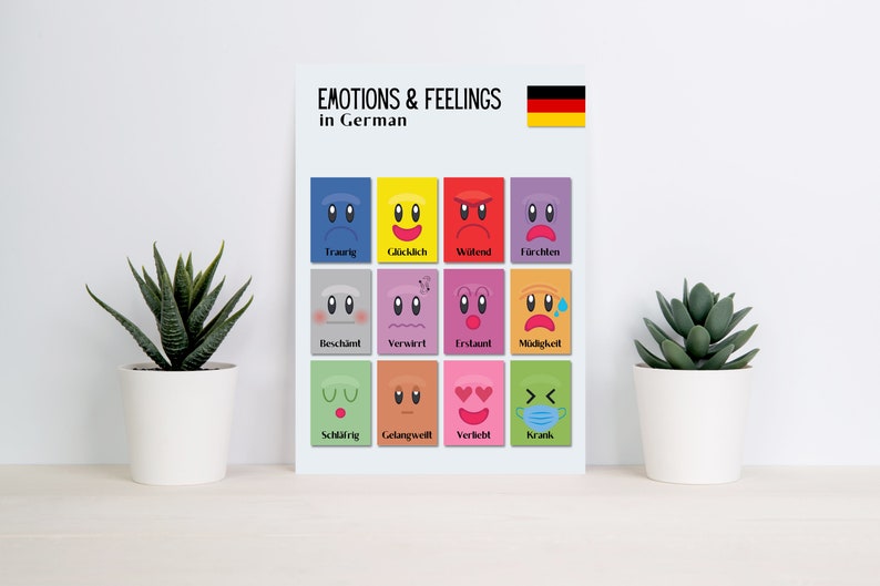 DUITS | Emoties En Gevoelens Flashcards | Montessori Taal Flash Cards ...