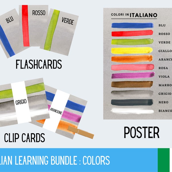Colors Flashcards - Etsy