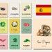 SPANISH Vegetables Flashcards Digital Montessori Flash Cards Printable ...