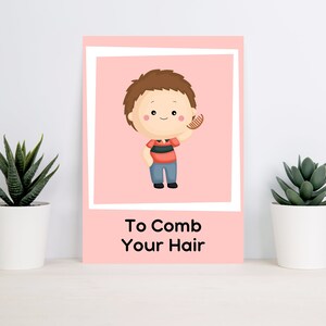 English Language Flashcards Montessori for Verbs and Everyday - Etsy