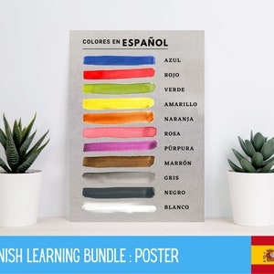 SPANISH Colors Learning Bundle Including Printable Montessori ...