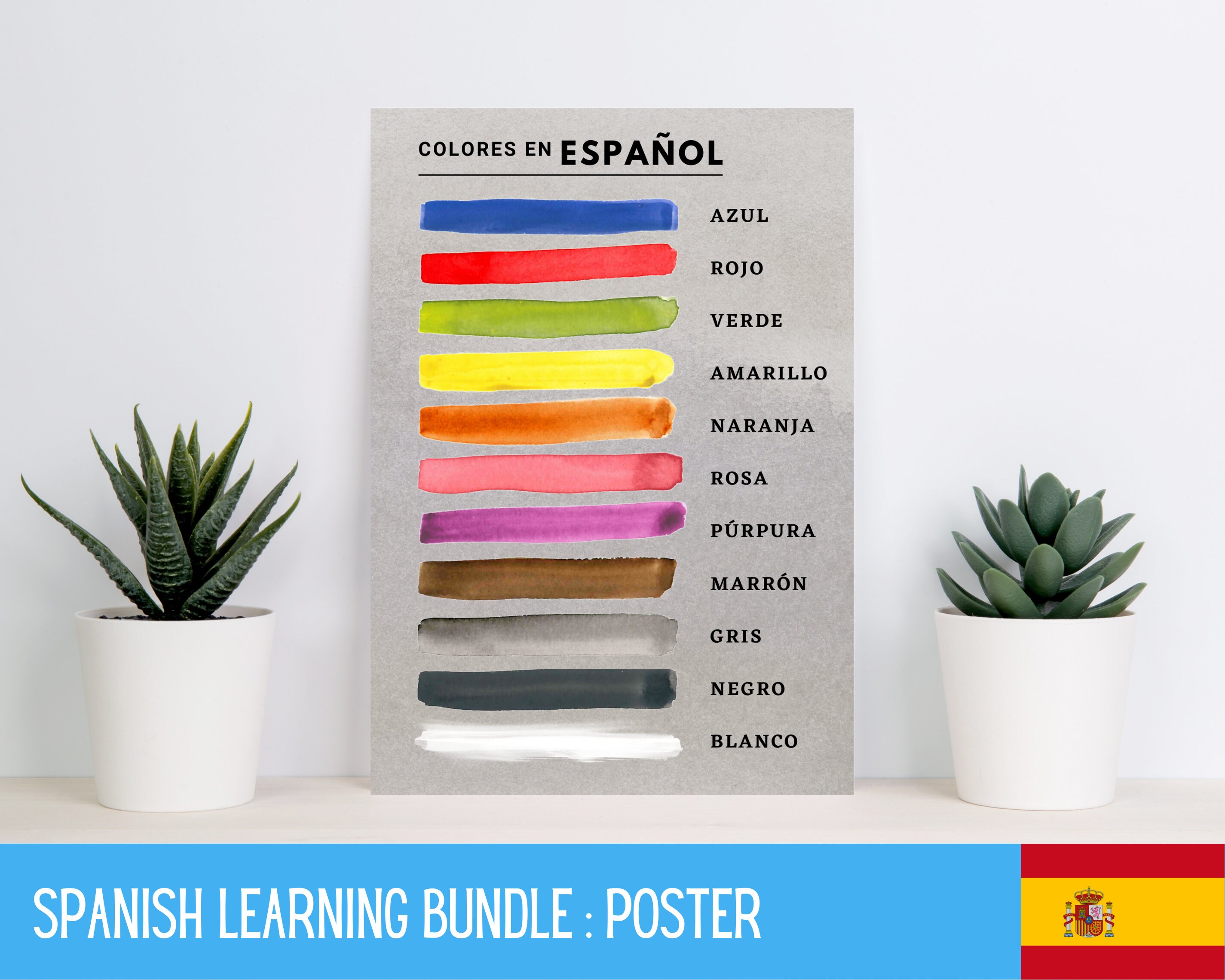 SPANISH Colors Learning Bundle Including Printable Montessori ...