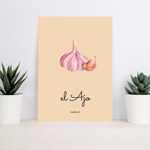 SPANISH Vegetables Flashcards Digital Montessori Flash Cards Printable ...