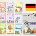 GERMAN | Montessori Flashcards | Months of the Year | Educational Cards ...