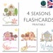 English Vocabulary Cards Seasons Flashcards Printable Educational ...