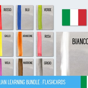 ITALIAN | Colors Learning Bundle Including Printable Montessori ...