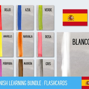 SPANISH | Colors Learning Bundle Including Printable Montessori ...