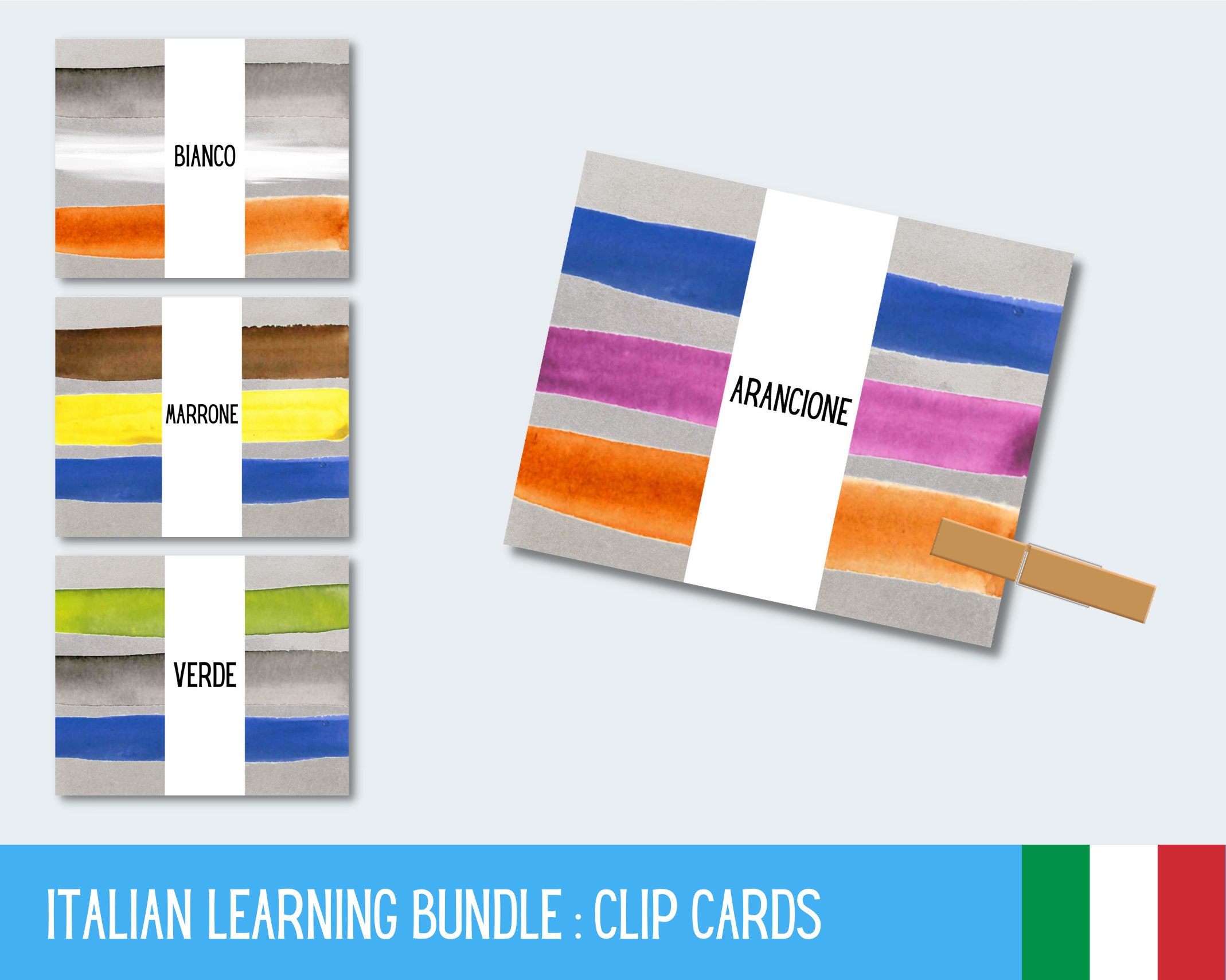 ITALIAN | Colors Learning Bundle Including Printable Montessori ...