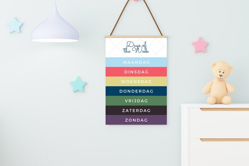 DUTCH | Days of the Week Vocabulary Poster Language Learning Home ...