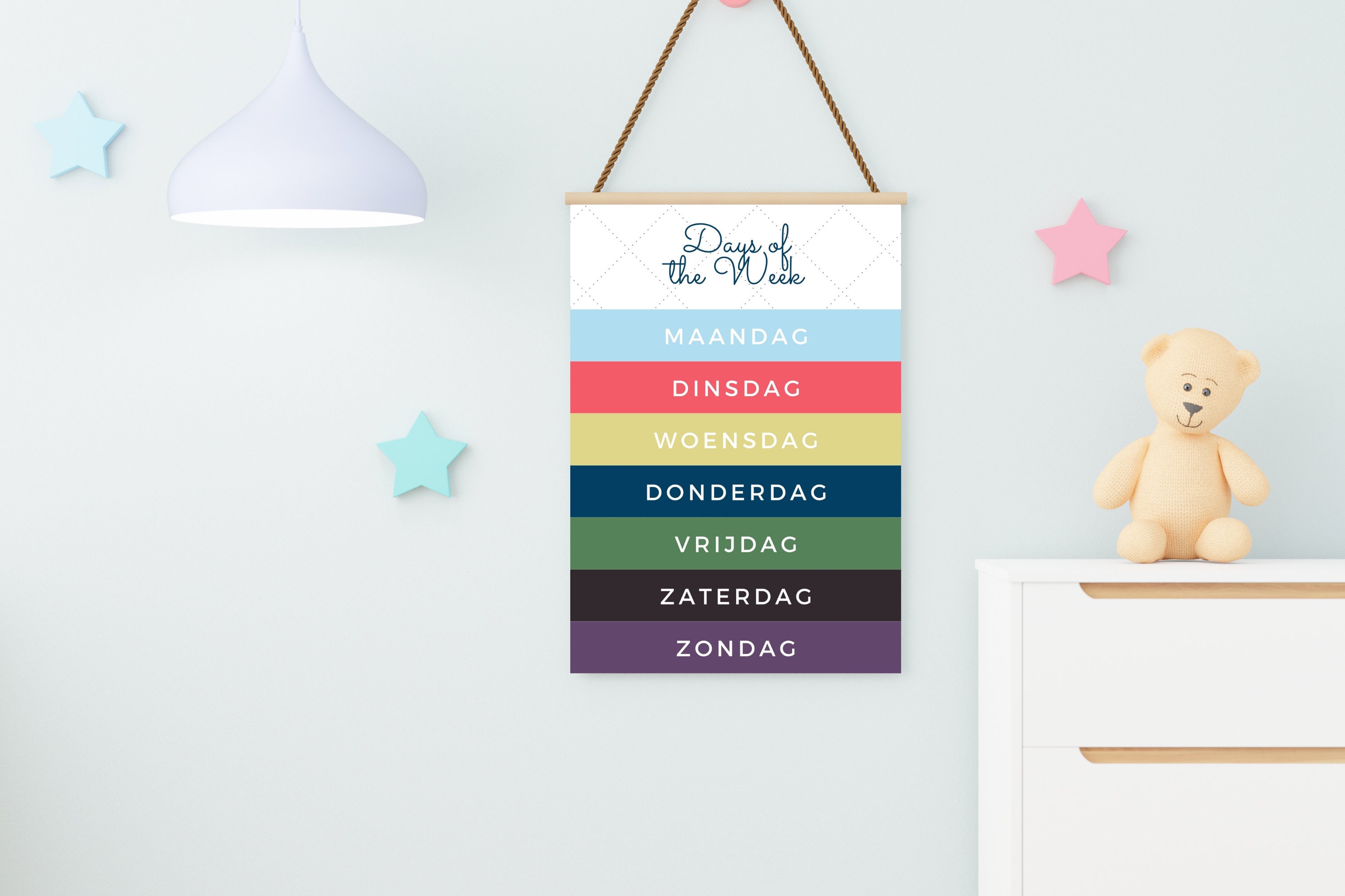 DUTCH Days of the Week Vocabulary Poster Language Learning Home ...