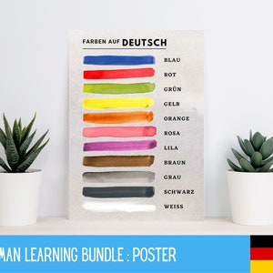 GERMAN Colors Learning Bundle Including Printable Montessori Flashcards ...