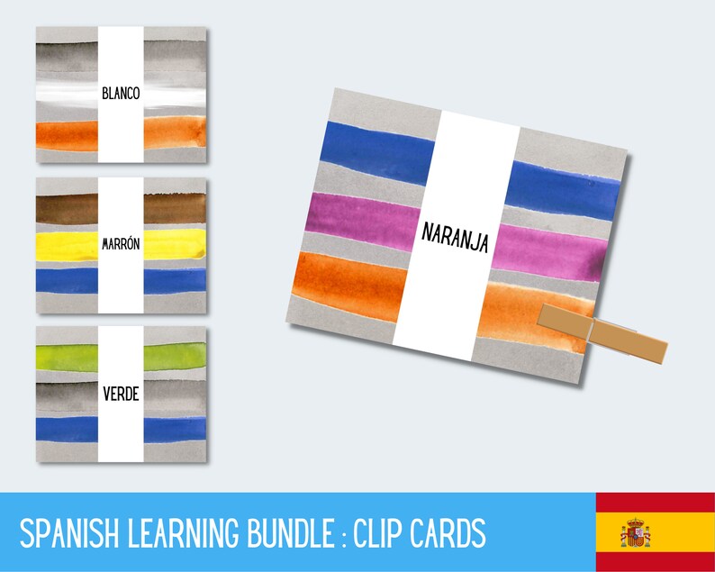 SPANISH Colors Learning Bundle Including Printable Montessori ...