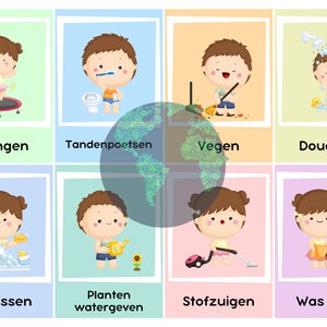 Dutch Language Flashcards Montessori for Verbs and Everyday - Etsy