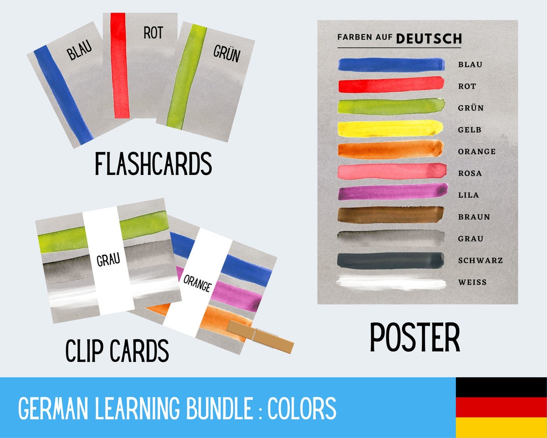 GERMAN | Colors Learning Bundle Including Printable Montessori ...