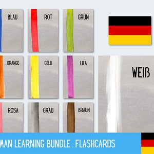 GERMAN Colors Learning Bundle Including Printable Montessori Flashcards ...