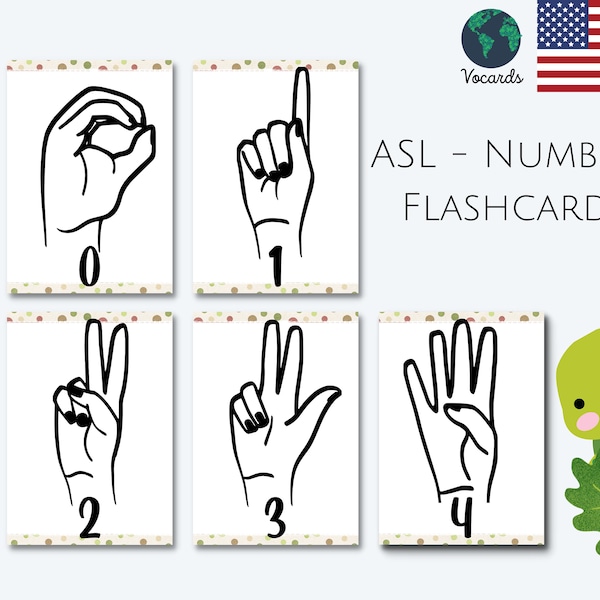 Sign Language Flash Cards - Etsy