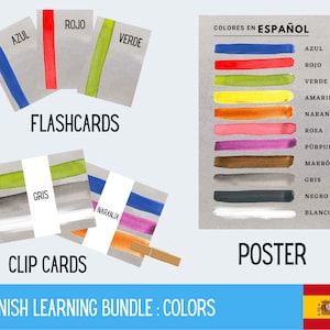 SPANISH Colors Learning Bundle Including Printable Montessori ...