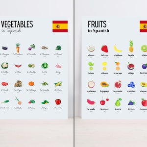 SPANISH Vocabulary Poster Bundle for Classroom Decor | Etsy