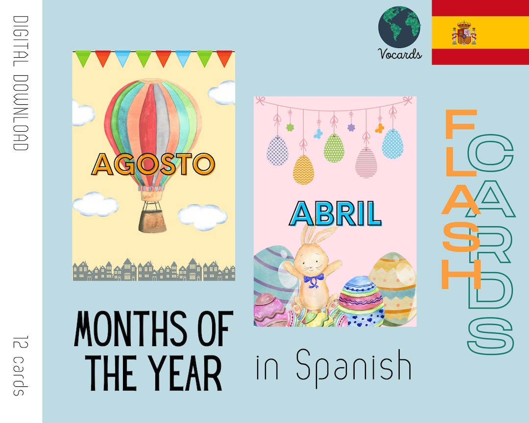 Spanish Printables Montessori Vocabulary Flashcards for Language ...