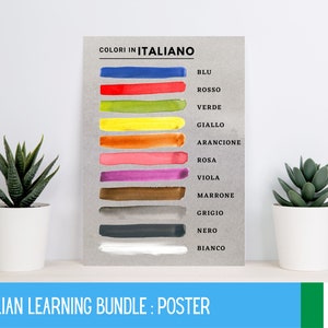 ITALIAN | Colors Learning Bundle Including Printable Montessori ...