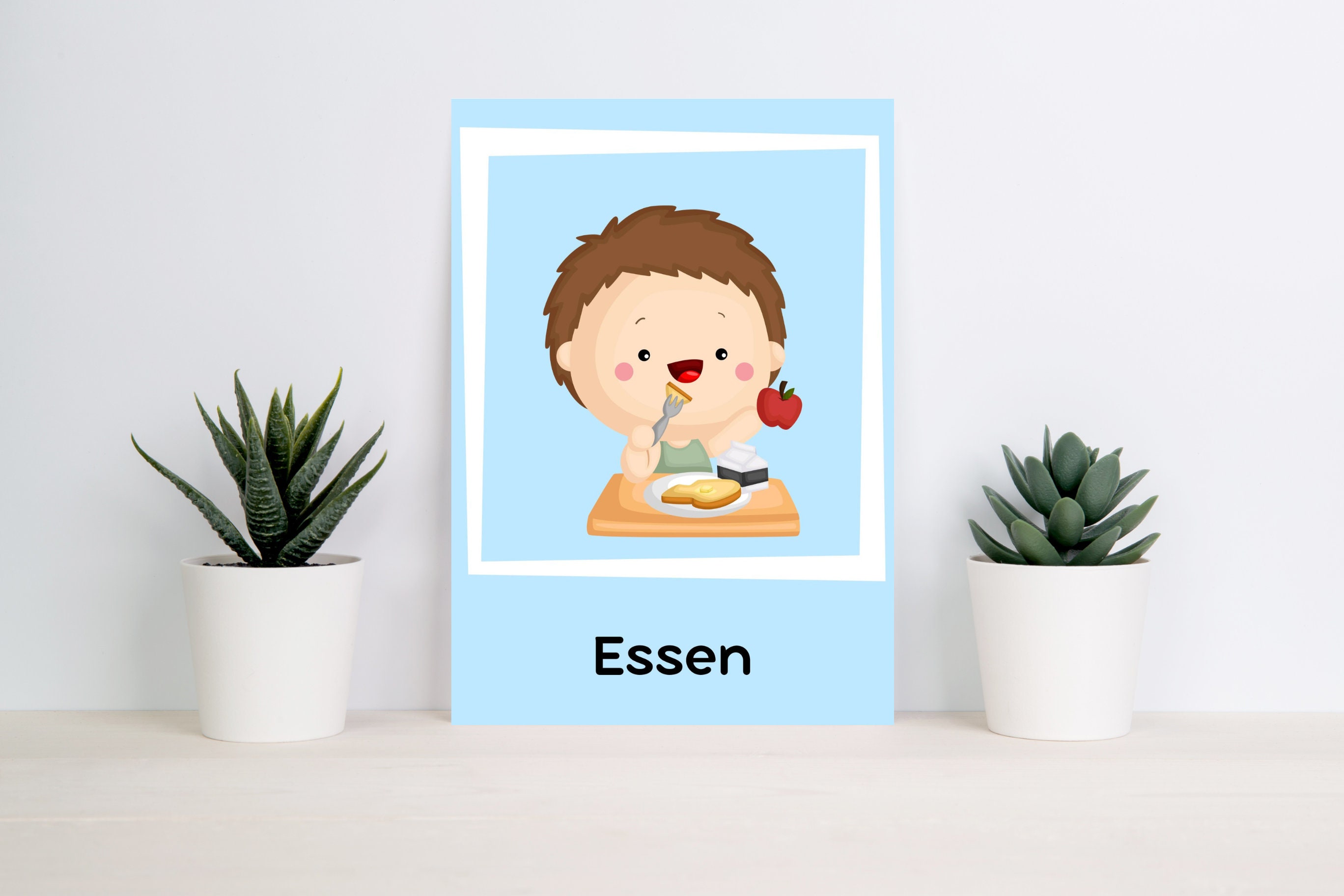 German Language Flashcards Montessori for Verbs and Everyday Actions ...