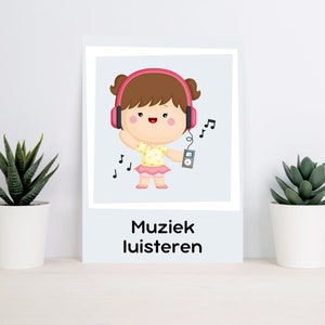 Dutch Language Flashcards Montessori for Verbs and Everyday - Etsy