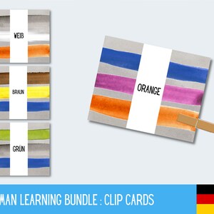 GERMAN Colors Learning Bundle Including Printable Montessori Flashcards ...
