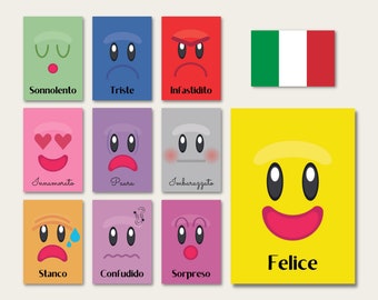Italian Language Flash Cards - Etsy