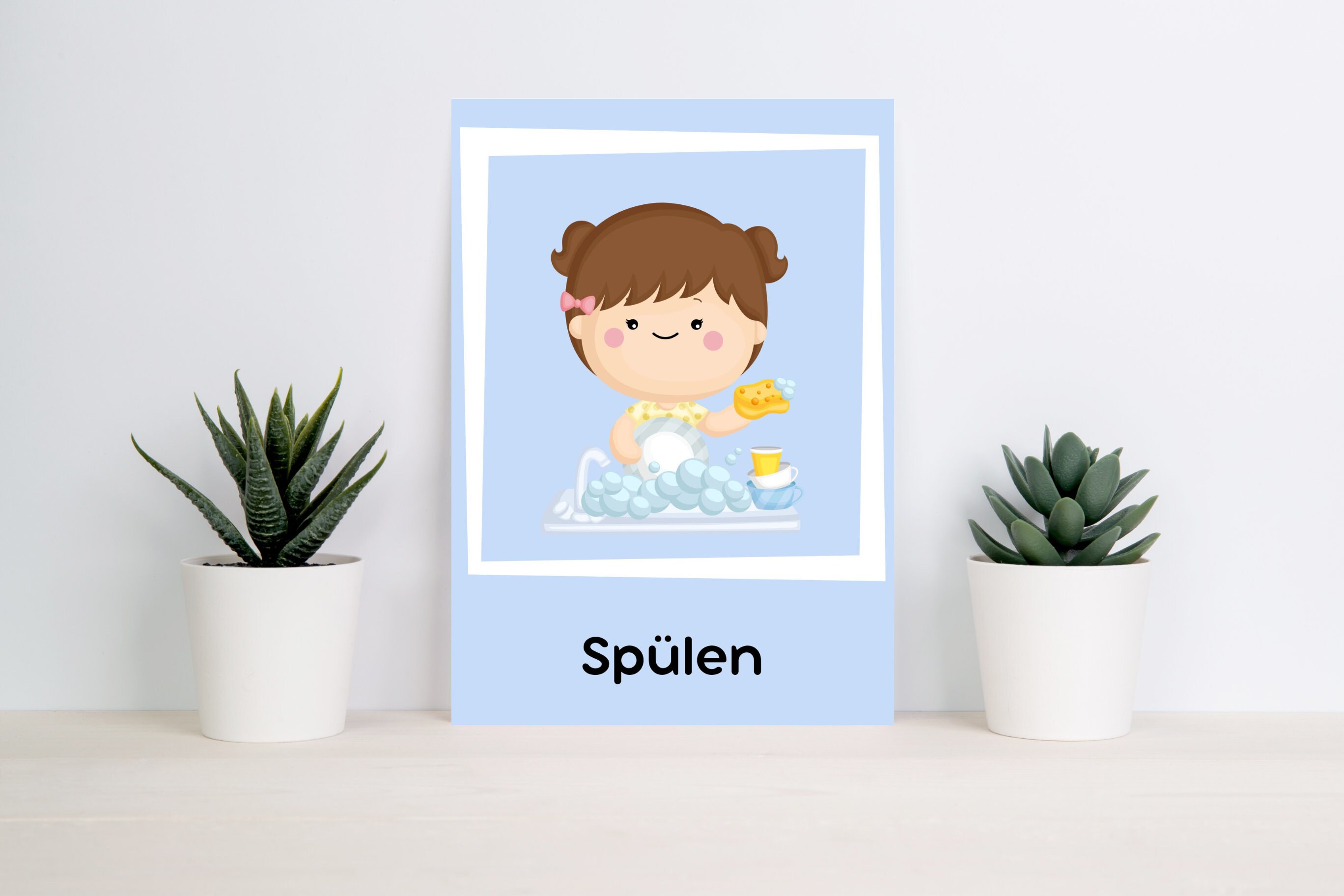 German Language Flashcards Montessori for Verbs and Everyday Actions ...