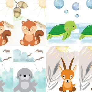 Memory Game Printable Animal Themed Cards 18 Pairs to Play Memory ...