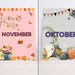 GERMAN Montessori Flashcards Months of the Year Educational Cards and ...
