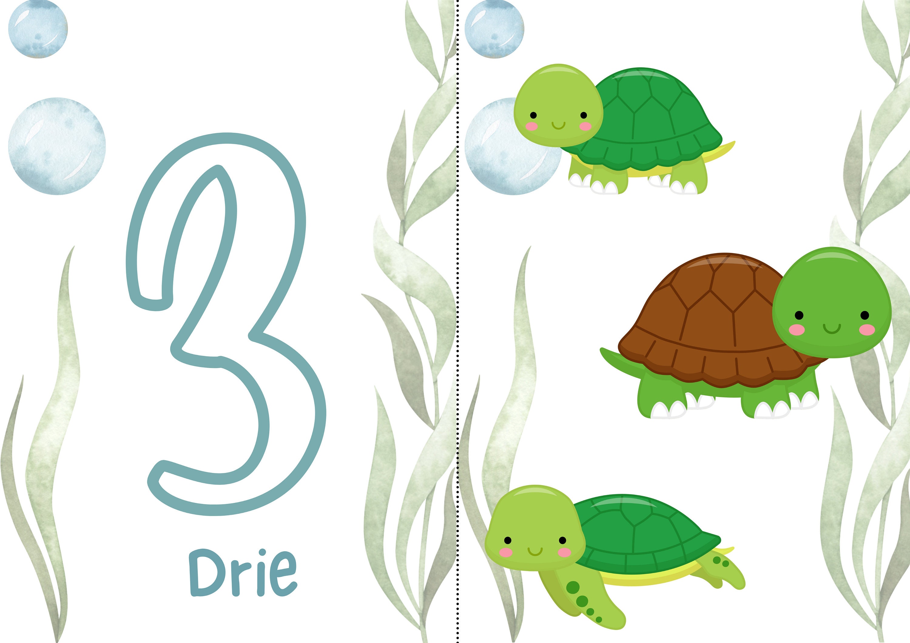 DUTCH Number Flash Cards Educational Language Learning - Etsy